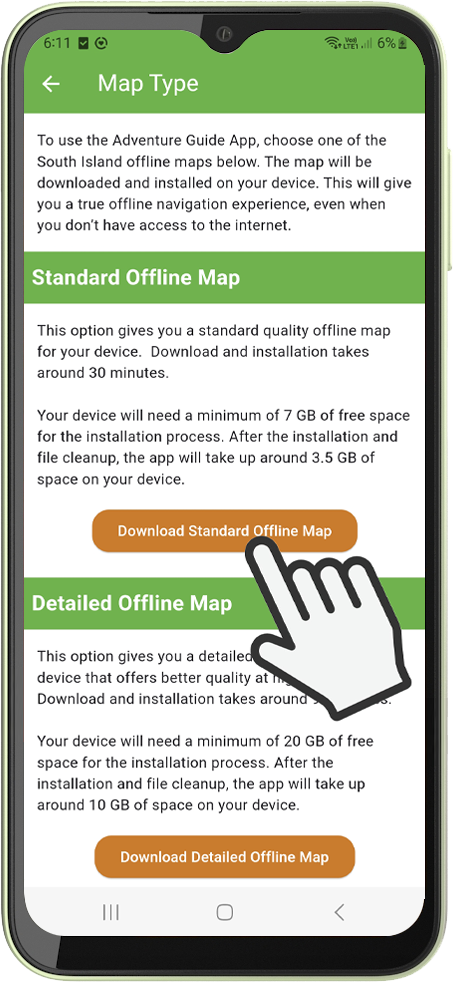 Adventure Guide Navigator App Installation